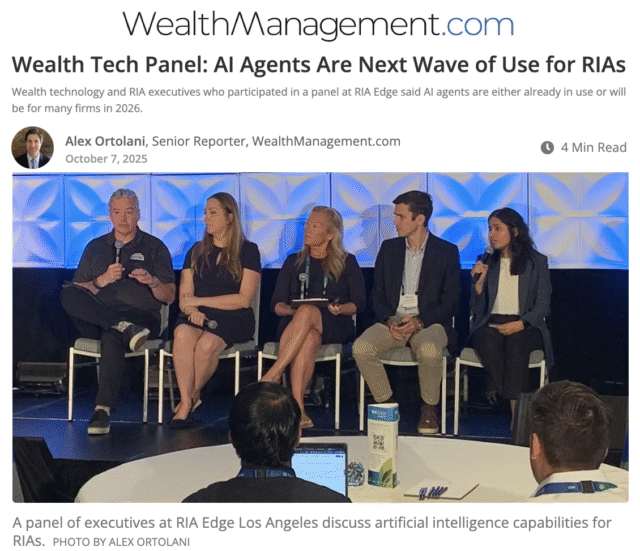 AI Agents Are Next Wave of Use for RIAs